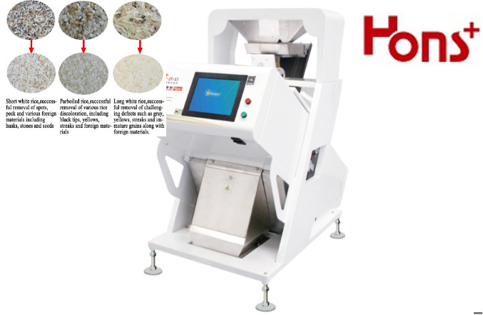 Mini Type Rice Grain Color Sorting Machine 63 Channel